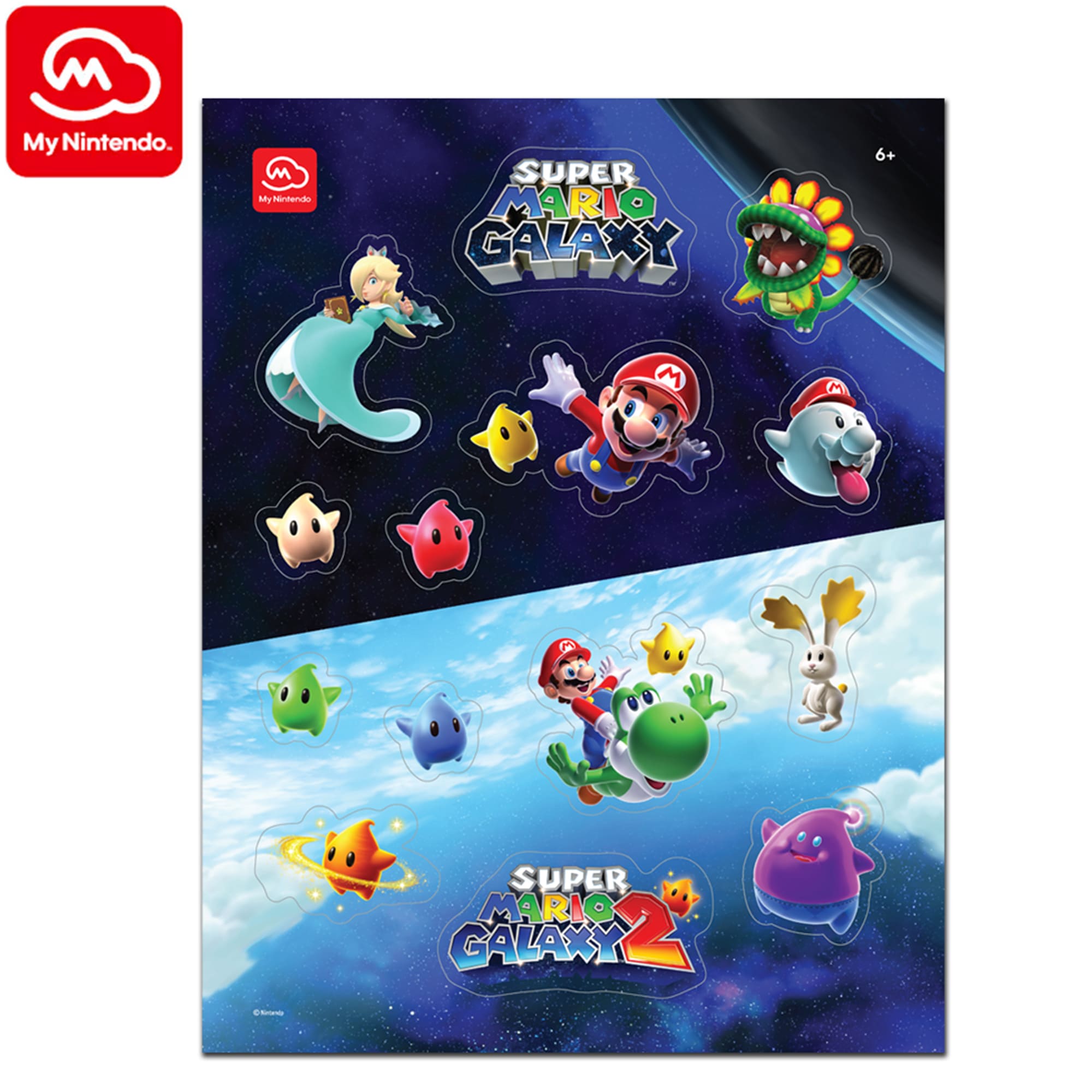 Super Mario Galaxy邃 Super Mario Galaxy邃 2 Sticker Sheet Nintendo